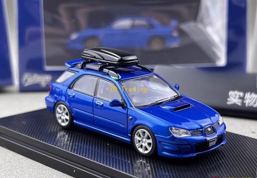 1:64 Furuya Blue Impreza WRX STI IX 9 Wagon Sports Model Diecast Metal ...