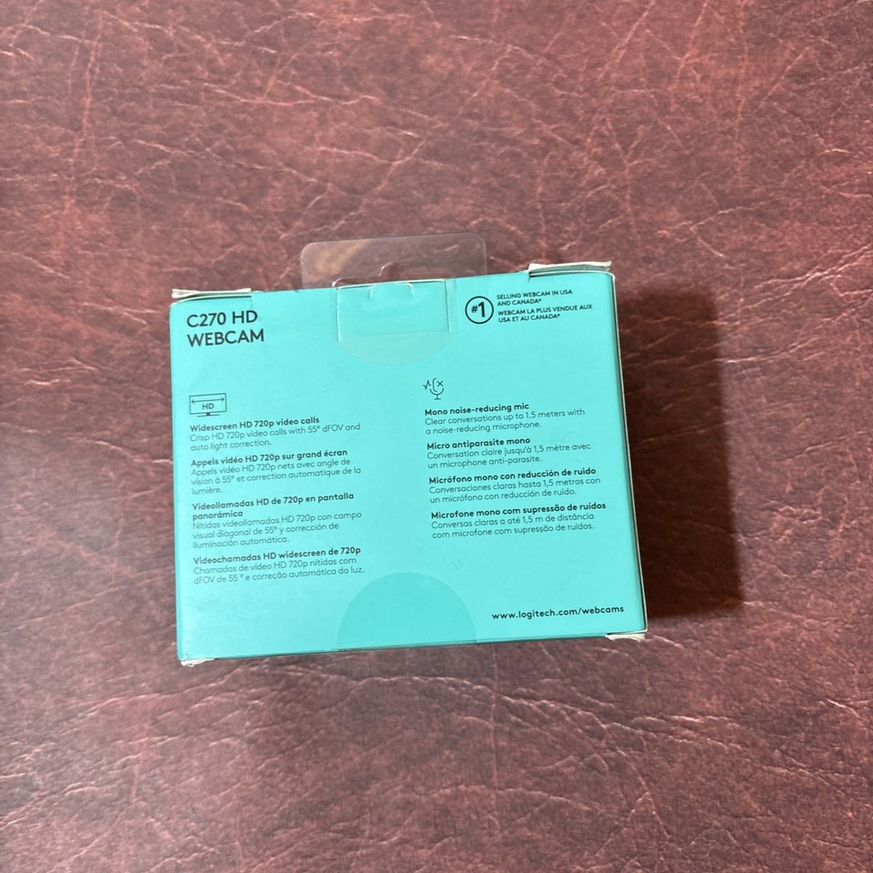 Logitech C270 HD Webcam Black 720p BRAND NEW SEALED 97855070739| eBay