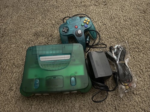 Nintendo 64 Clear Blue Console set Region Free N64 Tested and Working ...