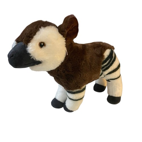 Wild Republic OKAPI Standing Plush Zebra Legs Brown Stuffed Animal ...