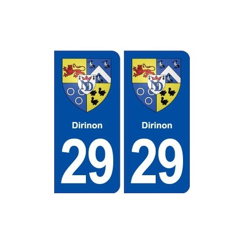 29 Dirinon blason autocollant plaque stickers ville | eBay