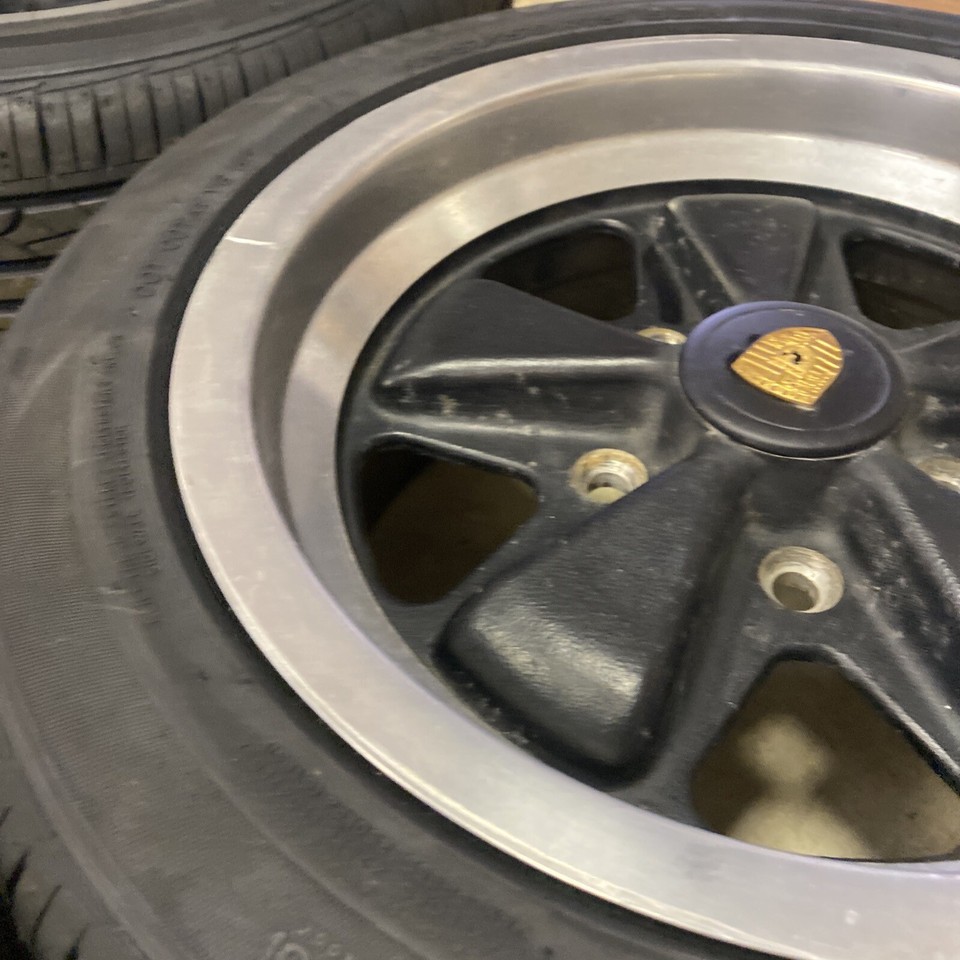 SET OF 4 USED REPRODUCTION FUCHS PORSCHE 911 930 944 WHEELS 7JX15 8JX15 ...