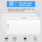 2x4 LED Ceiling Light,75 Watt Flat Ultra-Slim Dimmable Edge Lit LED ...