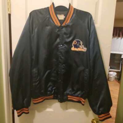 VTG Chalk Line Chicago Bears NFL Satin Jacket Men's SZ XL Navy Blue ...