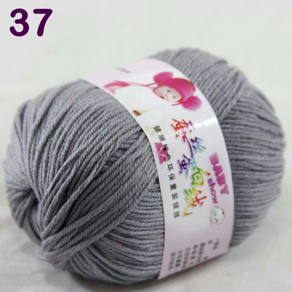1ballx50g DK Baby Cashmere Silk Wool Children hand knitting Yarn 1837 ...