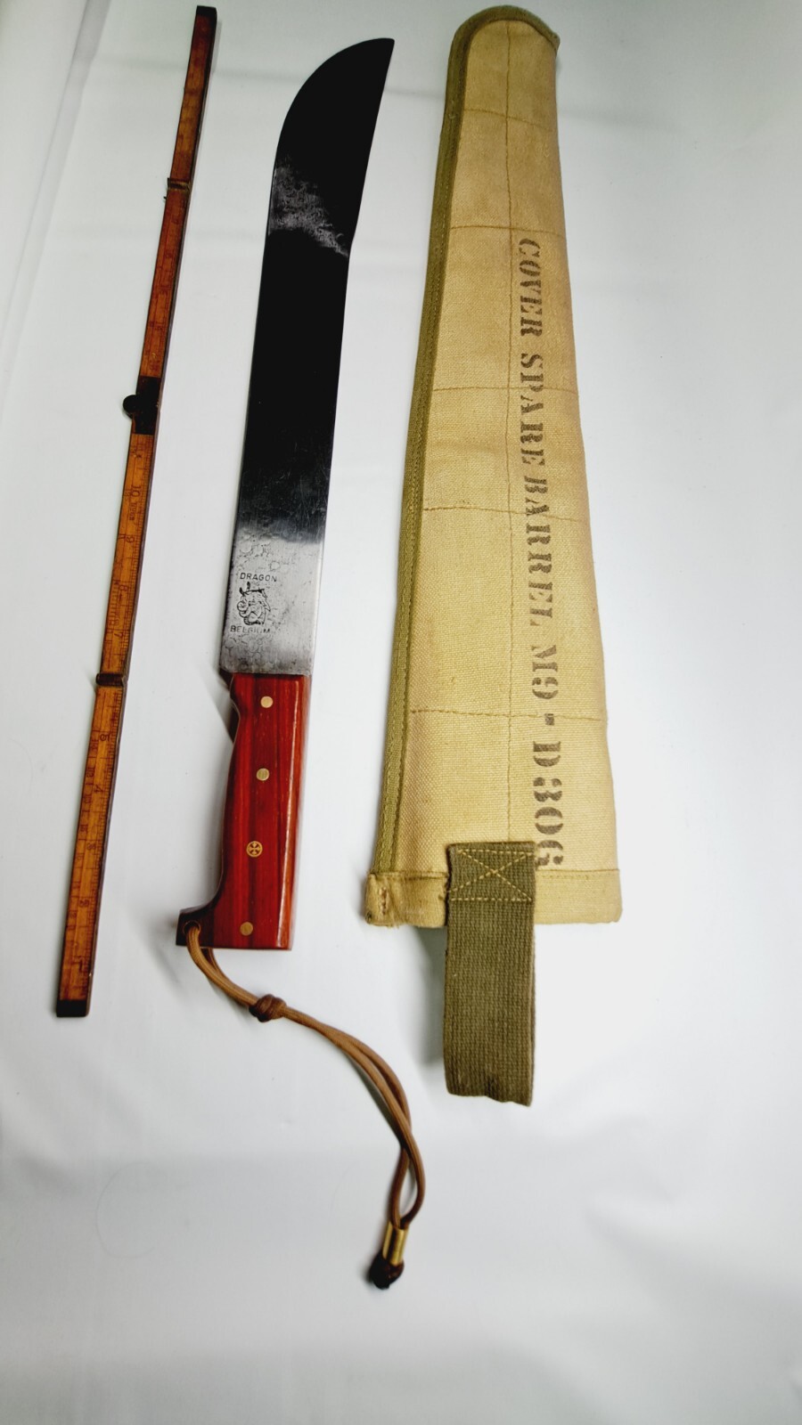 WW2 US Army USMC Machete 'Dragon Belgium" Scabbard 1940 Clean And Sharp ...