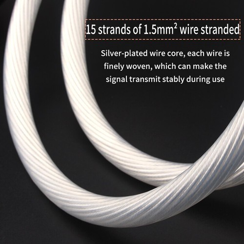 HiFi Audio Power Cable Silver-plated Supply Mains Cord W/ US EU AU NZ ...