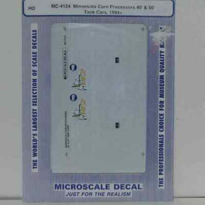 Microscale HO Scale Decals: Minnesota Corn Processors 40' & 50' Tank ...