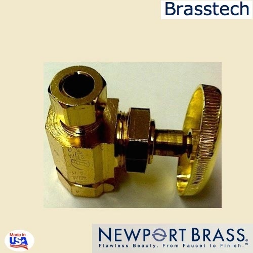 BRASSTECH #411-03 1/2 ips x 1/2 Comp "FOREVER BRASS" STRAIGHT STOP- USA ...