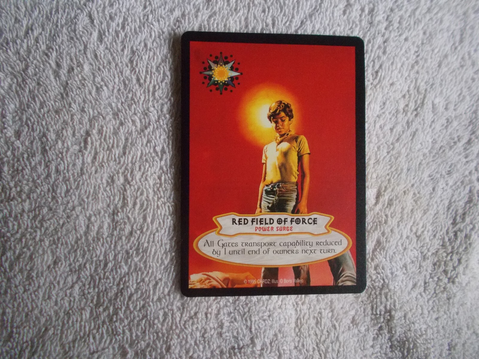 Hyborian Gates CCG "RED FIELD OF FORCE" Boris Vallejo Trading Card 1995 ...