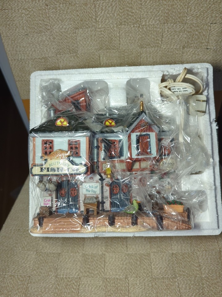 Vtg Lemax Caddington Village Collection South Bay Porcelain Lighted ...