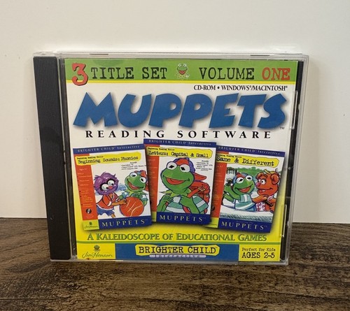 The Muppets Reading Software Vol 1 PC Game 3 Title Set Beginning Sounds ...
