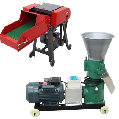 220V Feed Pellet Mill Machine 4mm And 220V Hay Cutter Pulverizer w ...