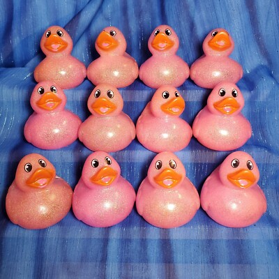 12 Bright-Eyed Shiny Glitter Rose Rubber Ducks NEW | eBay