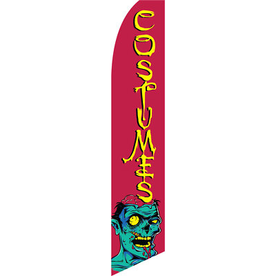 Costumes Zombie 2 1/2 ft X 11 1/2 ft Swooper Flag (Hardware Sold ...