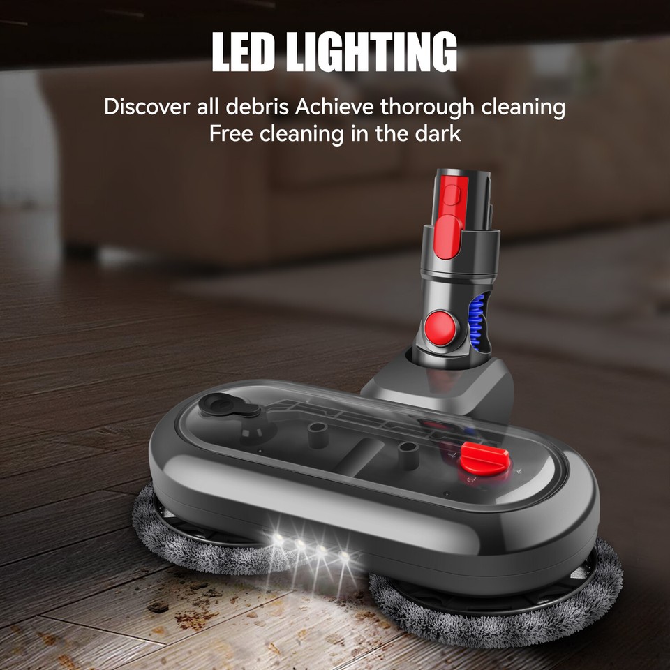 E.LUO Electric Mop Head for Dyson V7/V8/V10/V11 with 6 Pads & White ...