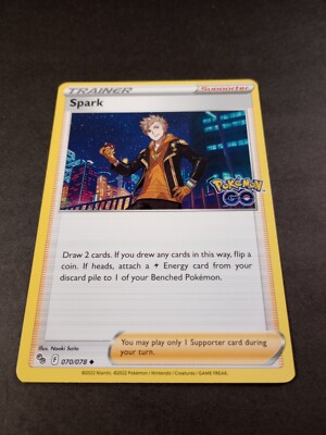Pokemon Go Spark Uncommon Trainer Card 070/078 NM | eBay