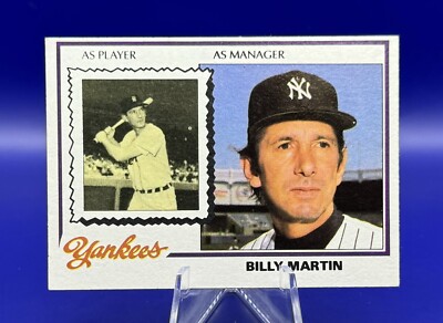 1978 Topps BILLY MARTIN #1 New York Yankees | eBay