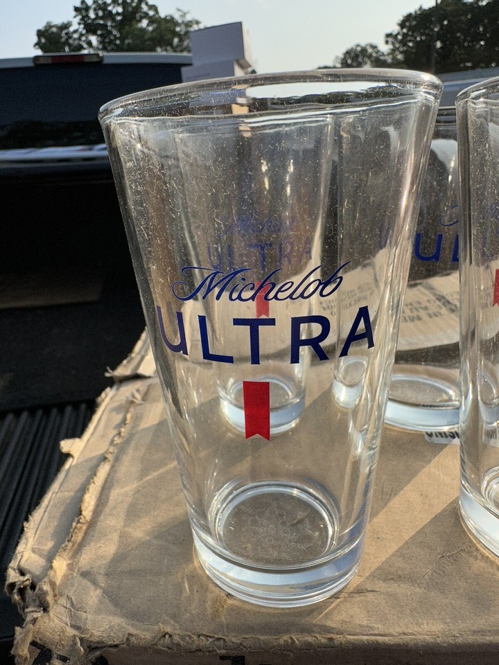 Michelob Ultra Beer Glasses Set of 4 New from case | eBay