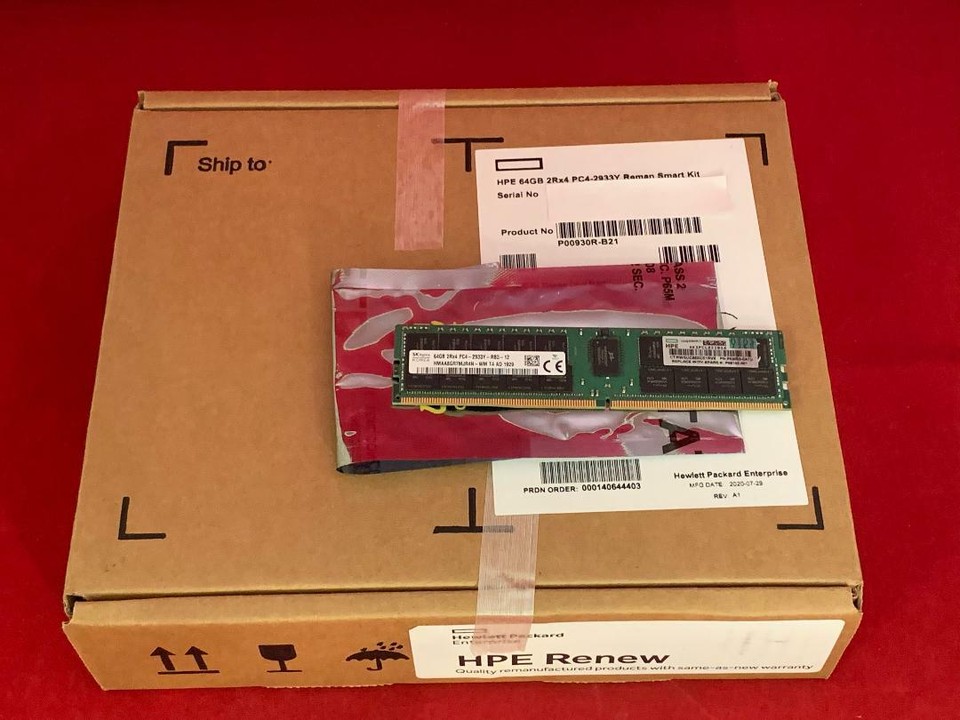 P00920-B21 P06187-001 P03051-091 HPE 16GB PC4-23400 DDR4-2933 Memory ...