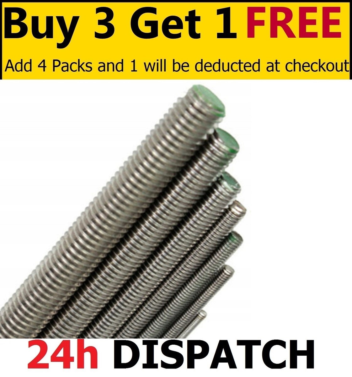 M10 Threaded Rod M10 A2 Stainless Threaded Bar (1m) - English Brothers ...