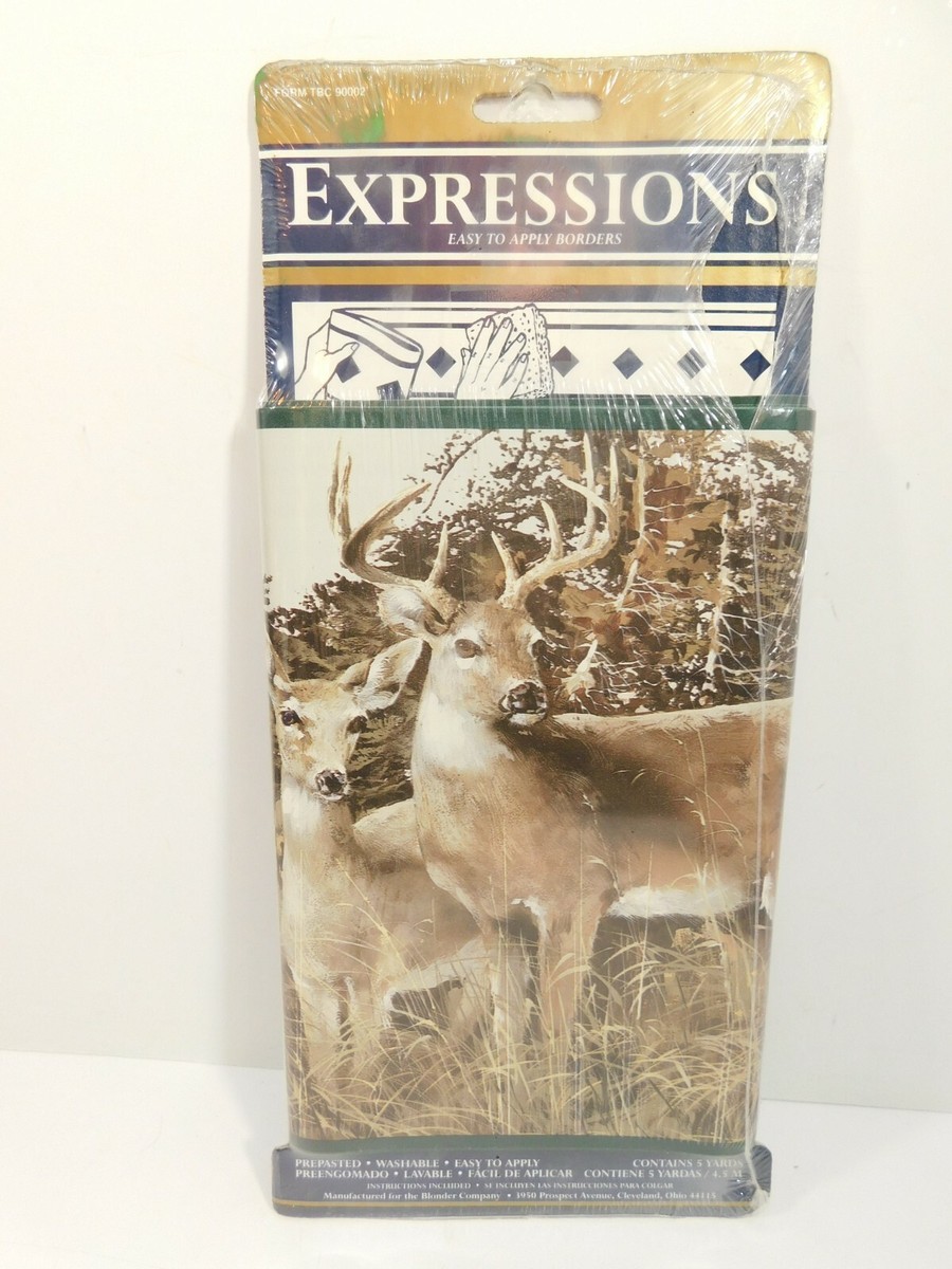 Whitetail Deer Wallpaper Border Whitetail Deer Glitterized Wall Mural