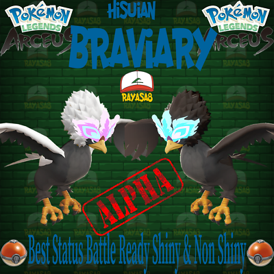 🌟Braviary Hisuian Alpha Shiny & Non Shiny Best Stats Pokemon Legends ...