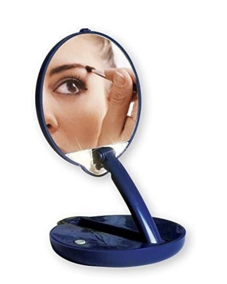 Floxite Travel Mirror with Light - 15X Magnified Lighted Mirror, Makeup ...