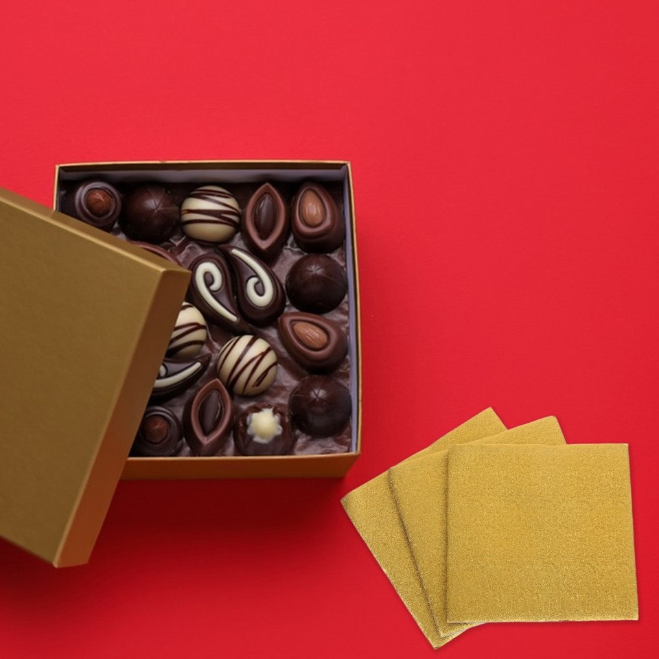 300 Pcs Aluminum Foil Chocolate Wrappers Square Candy Packaging Foil ...