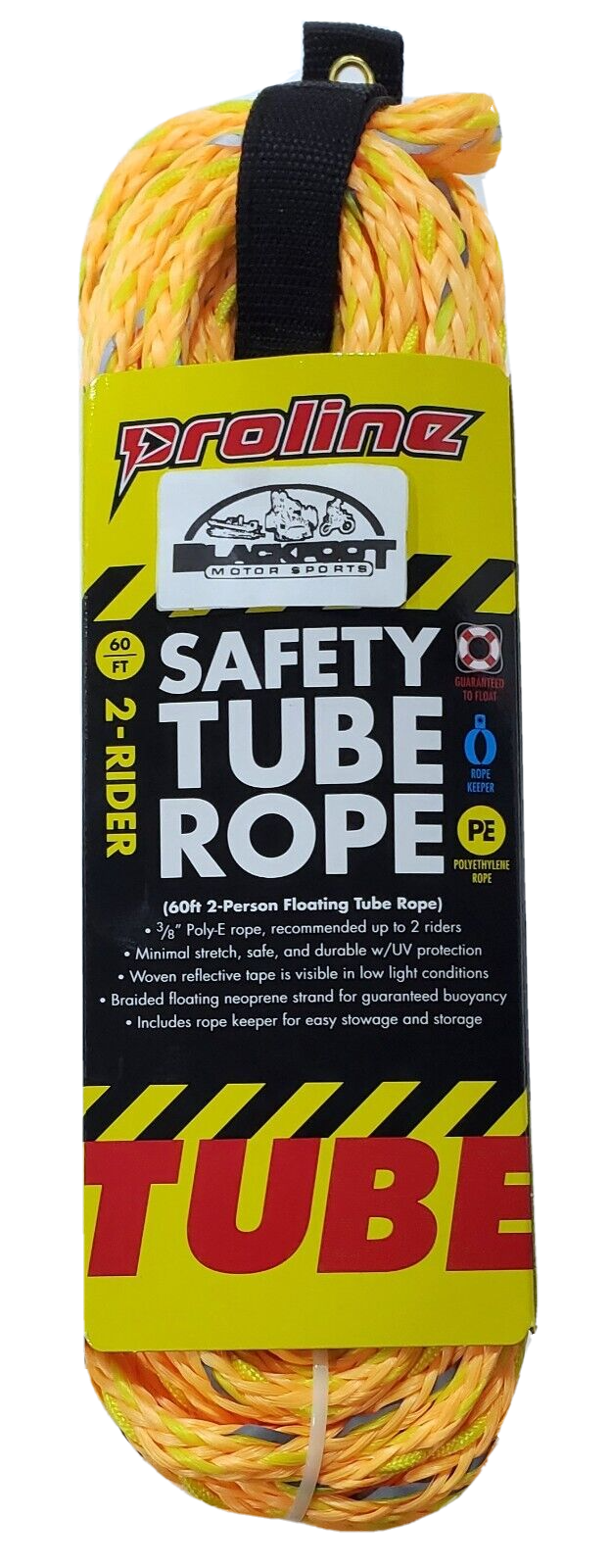 PROLINE 60' 2-RIDER SAFETY TUBE ROPE - ORANGE/YELLOW - FLOATING/TUBING ...