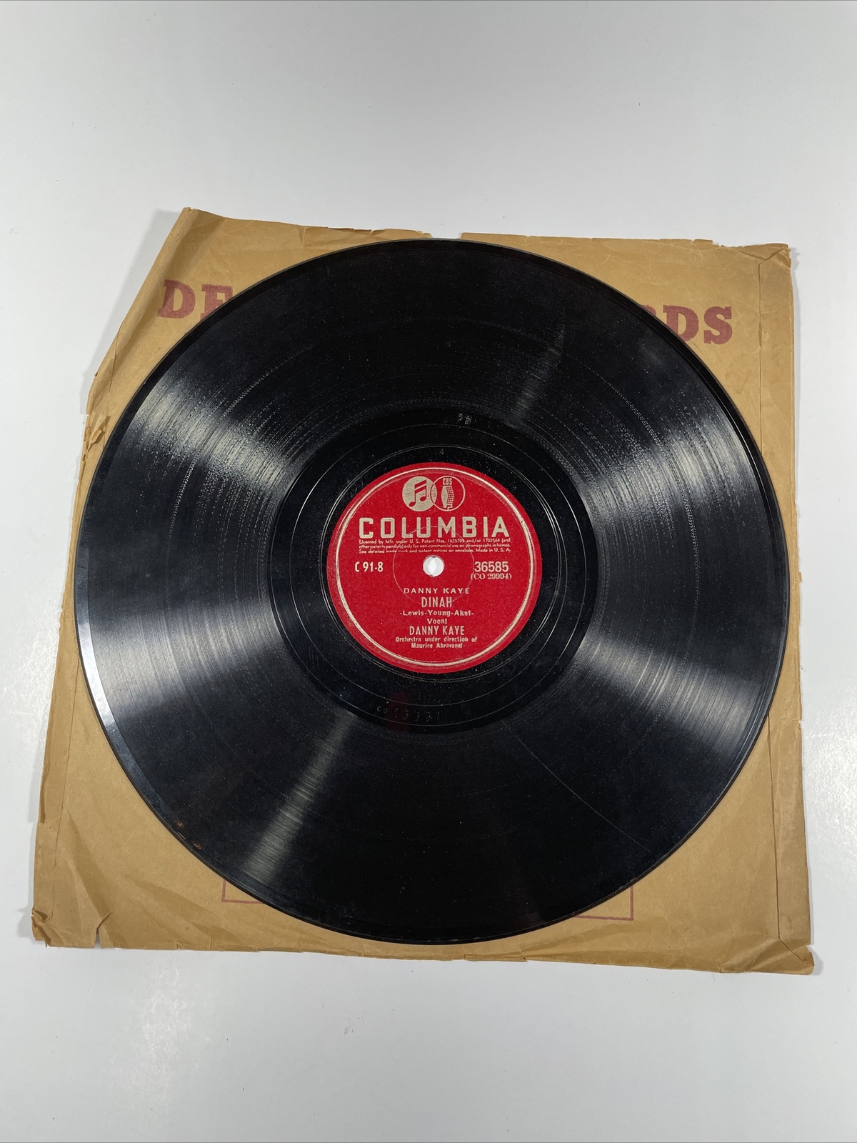 Rare Canada Release: Danny Kaye Gramophone Shellac Record 1920-1946 78 ...