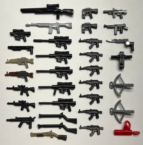 LEGO Mega Bloks Lot of 33 Minifigure Weapons Guns Rifles Crossbows | eBay