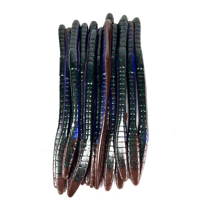 15 Hand Poured 6 inch Spade Tail Plastic Worms. “Neon Bullfrog” | eBay