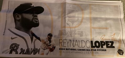 Atlanta Braves 2024 AJC Newspaper Poster All Star Game Reynaldo Lopez ...