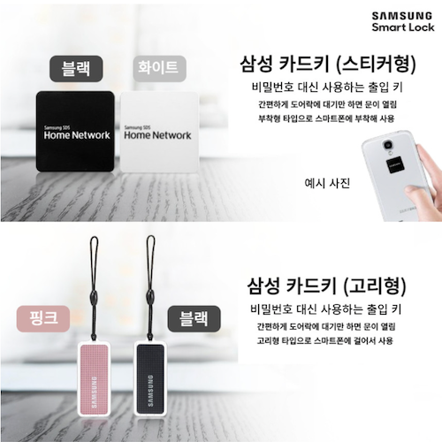 Korea SAMSUNG Keyless Digital Door Lock Attachable Type 2pcs(White ...