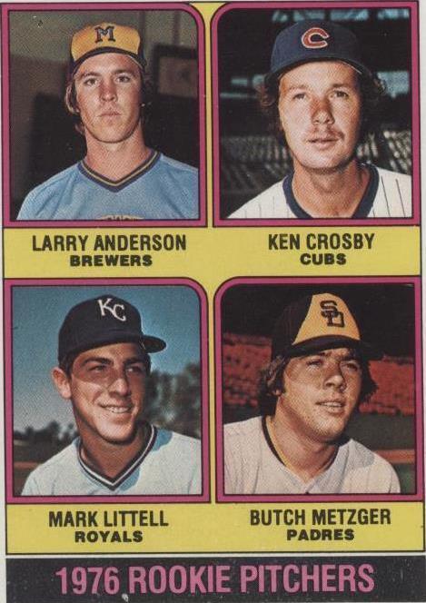 1976 Topps - 1976 Rookie Pitchers Mark Littell, Butch Metzger, Larry ...