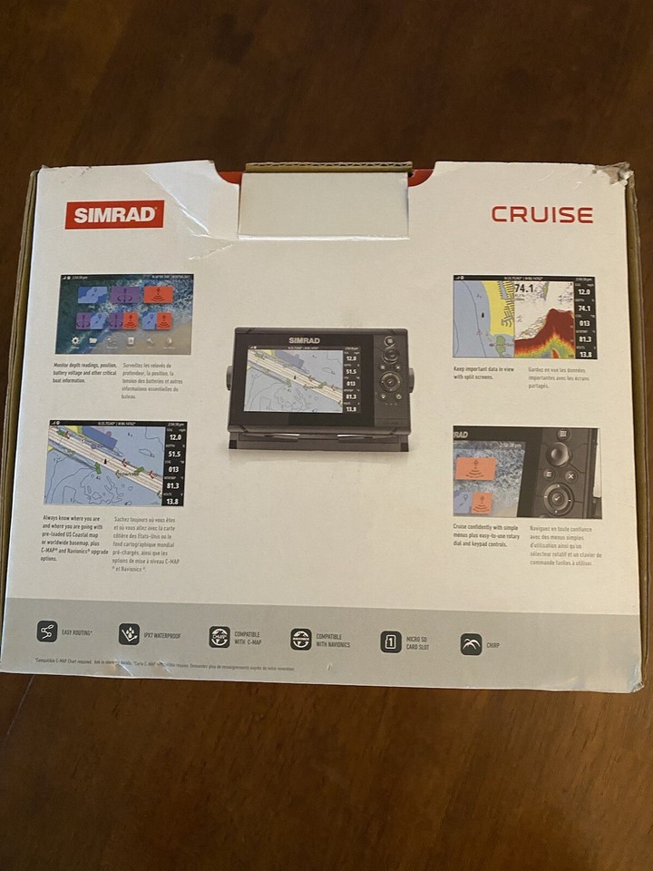 Simrad Cruise-7 Combo US Coastal Charts & 83/200kHz Transom Mount 000 ...