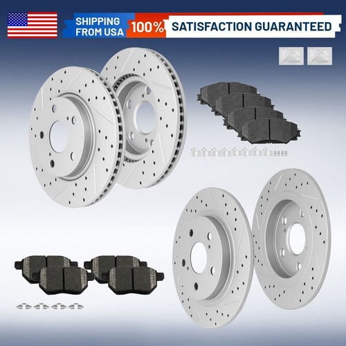 For 2008 -2015 Scion xB Front Rear Drilled Disc Rotors Ceramic Brake ...
