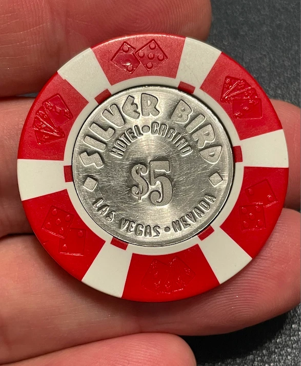 Silver Poker Chip From Vegas