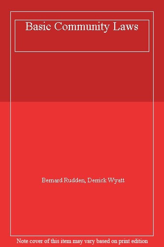 Basic Community Laws. 9780198761983 9780198761983| eBay
