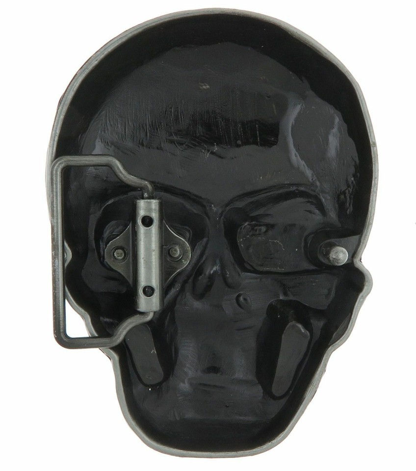 Large Skull Skeleton Head Metal Belt Buckle | eBay