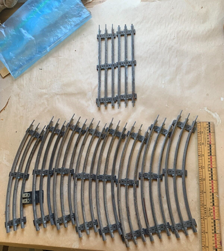 Lot of 10 Vintage O Gauge Scale 3 Rail Train Track Straight & Curved | eBay