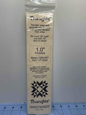 THANGLES 1.0" Quilting Template, Accurate Triangles from Strips, Easy Tear Paper | eBay
