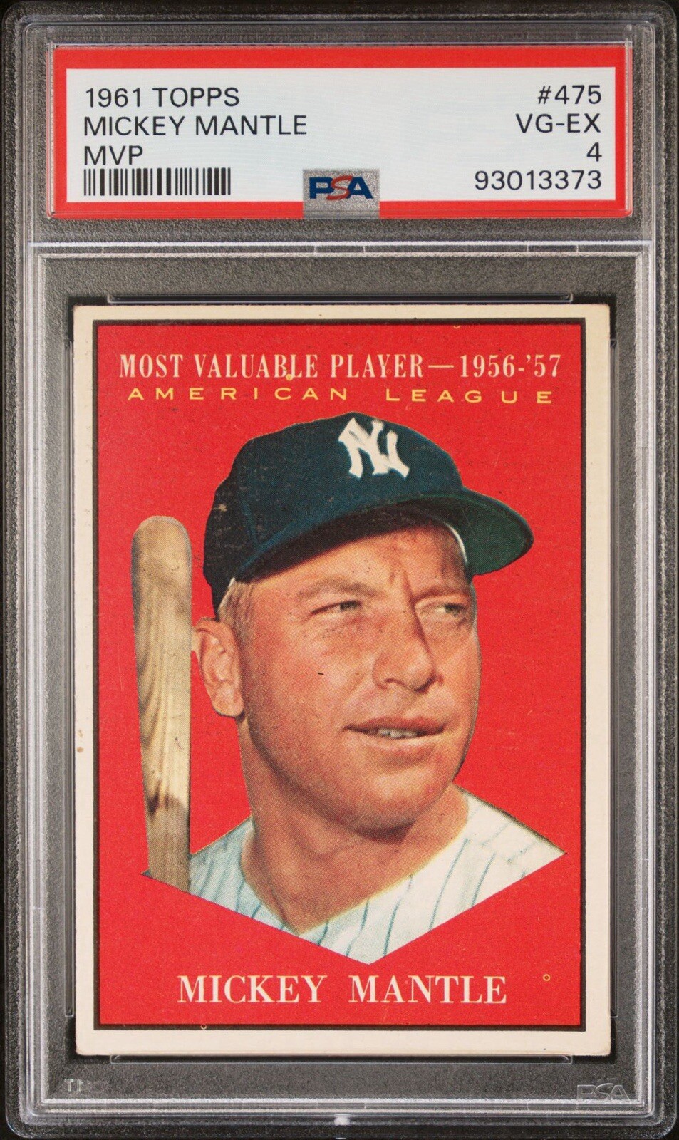 1961 Topps Mickey Mantle MVP #475 PSA 4 VG-EX | eBay