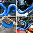 2" x 50FT Roll Blue Fiberglass Exhaust Header Pipe Heat Wrap Tape w ...