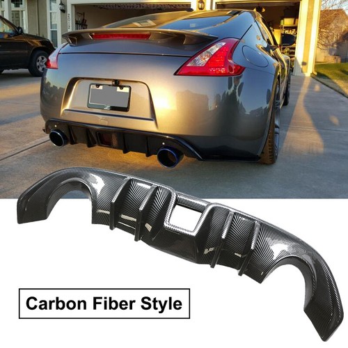 For 2009-2020 Nissan 370Z Coupe Valance Diffuser Carbon Print Rear ...