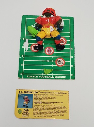 TD TOSSIN LEO TMNT Ninja Turtles Playmates ‌1988 Sewer Sports Football ...