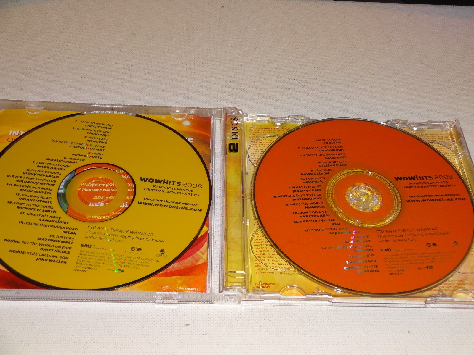 CD WOW Hits 2008 by Various Artists (2007 2 Discs Sparrow Records ...