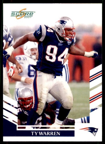 2007 SCORE TY WARREN NEW ENGLAND PATRIOTS #162 | eBay
