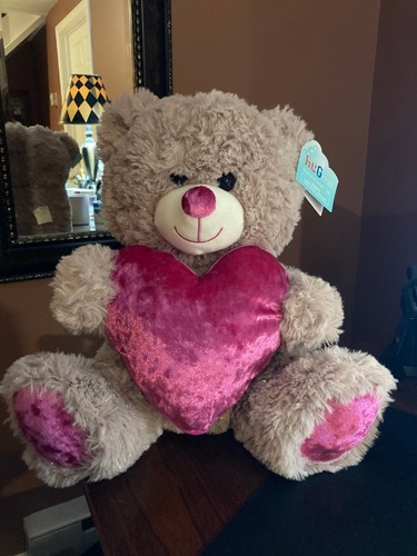 Hug Me Plush Bear with Heart 14" height | eBay